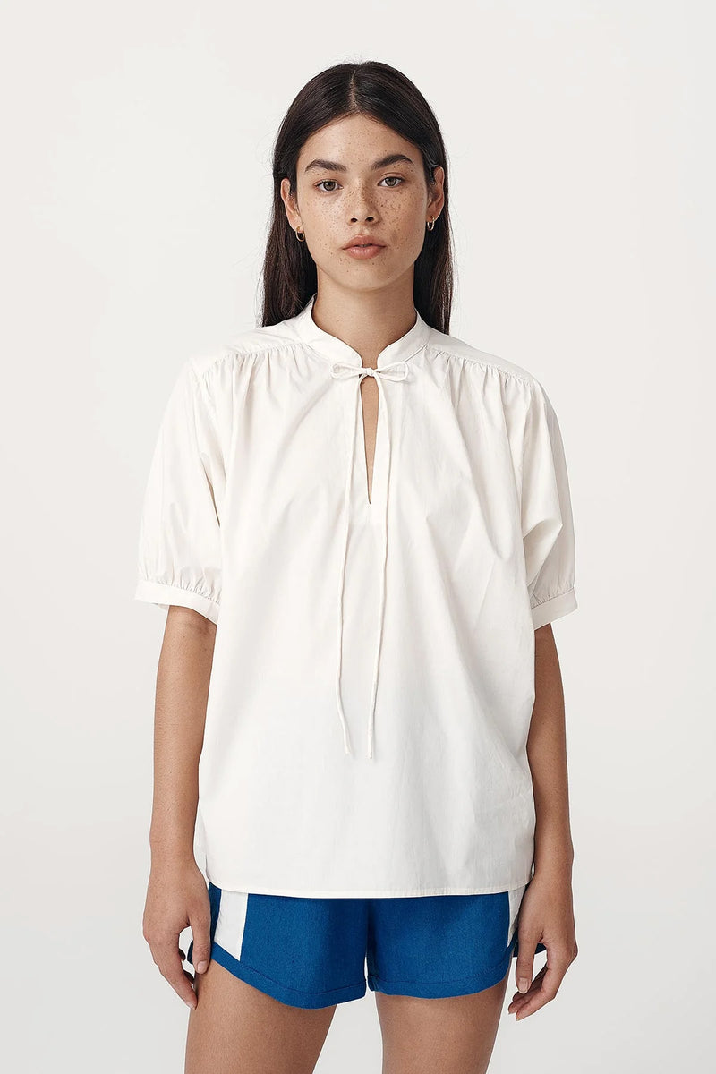 SHOP ROWIE - PIPER ORGANIC BLOUSE - CREME – Chachi