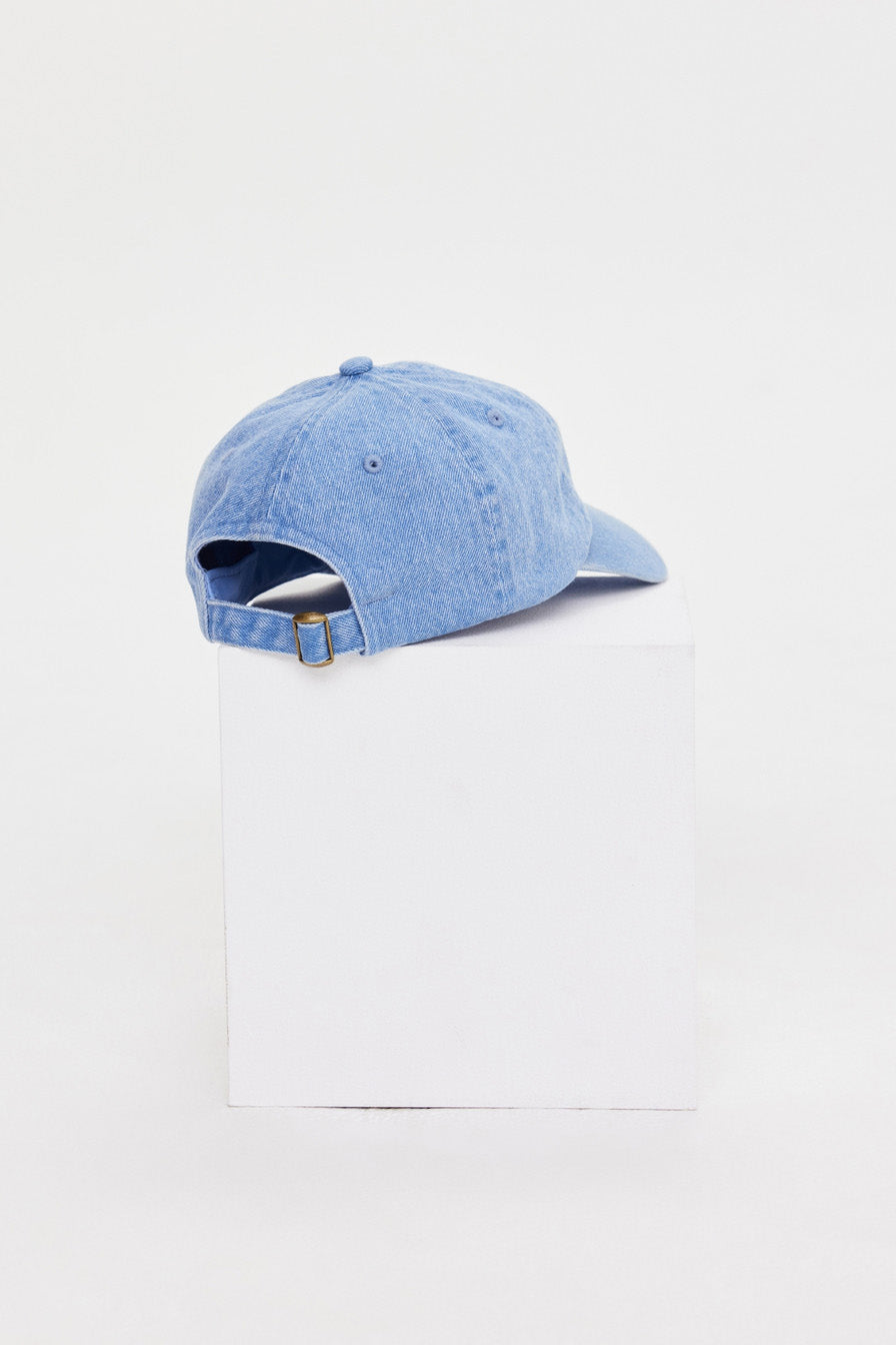 SHOP THE UPSIDE - WASHED DENIM SOFT CAP - BLUE – Chachi
