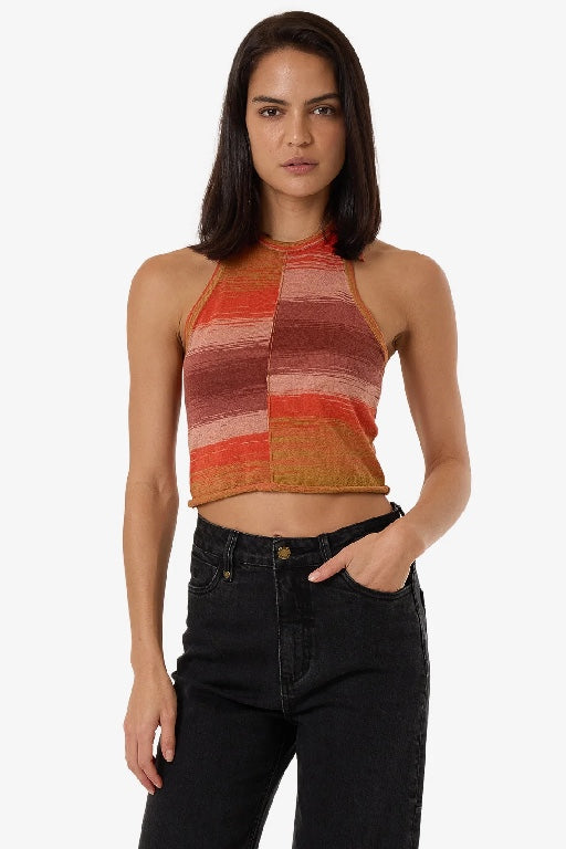 SHOP THRILLS - RISE KNIT HALTER TOP - BERRY II CHACHI STORE – Chachi
